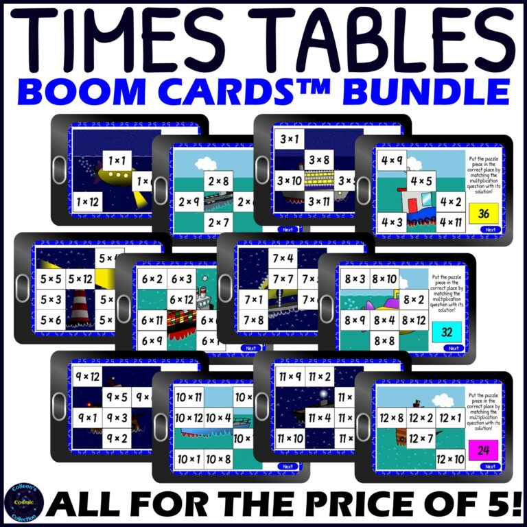Multiplication Facts Times Tables Practice BUNDLE - Mystery Pictures ...
