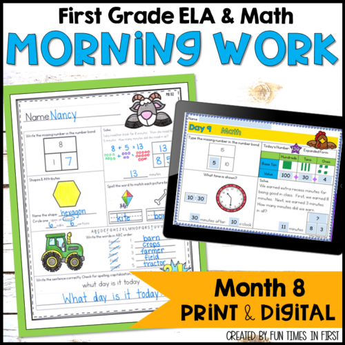 First Grade Morning Work | Printable and Digital Google Slides™ | Month ...