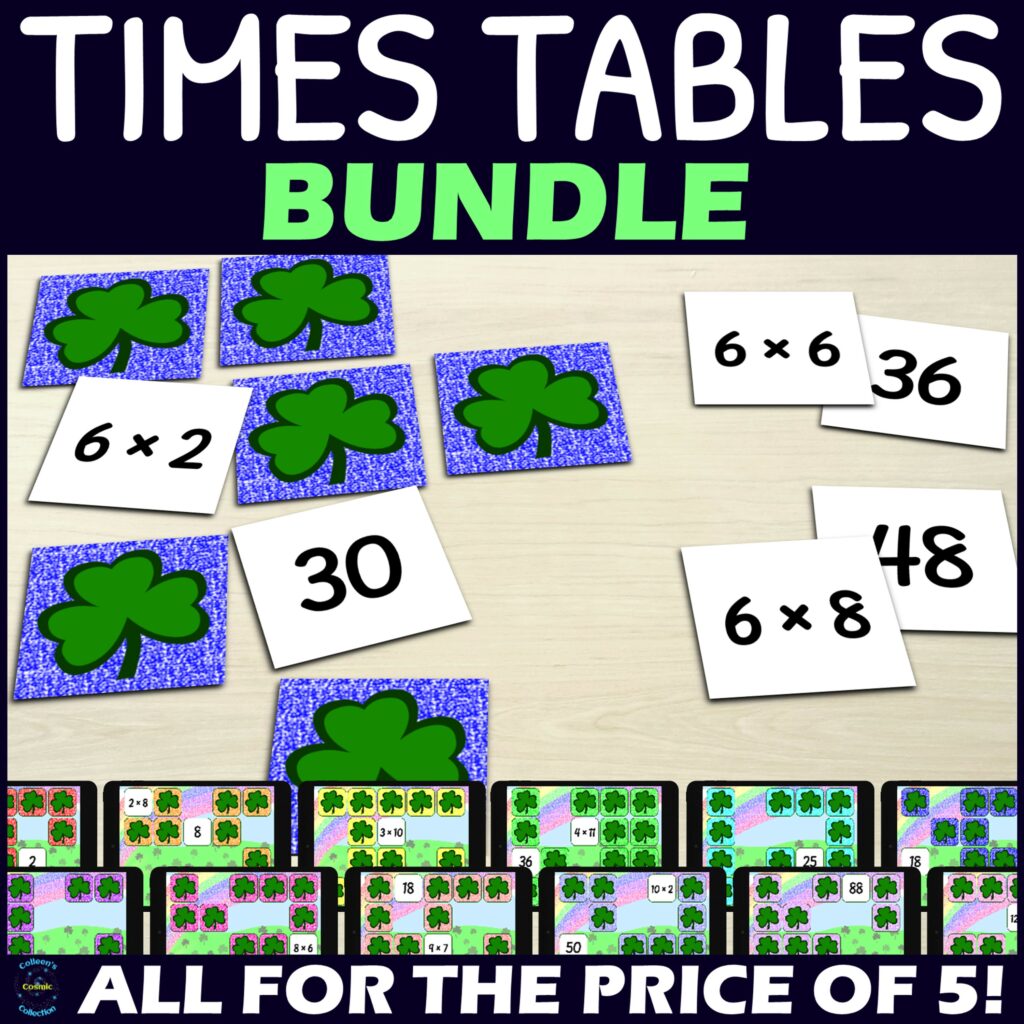 St Patricks Day Times Tables Activities BUNDLE | Made By Teachers