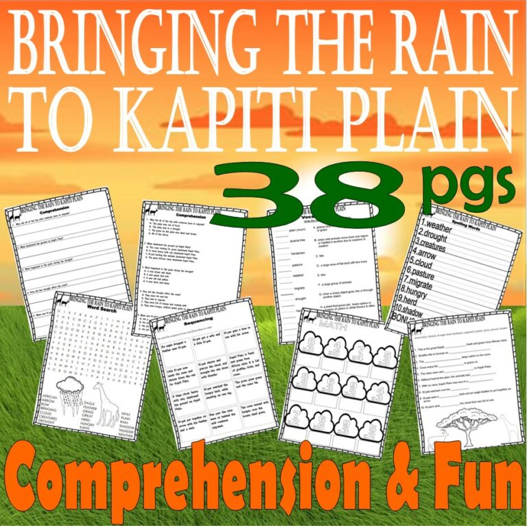 Bringing the Rain to Kapiti Plain Book Companion Reading Comprehension ...