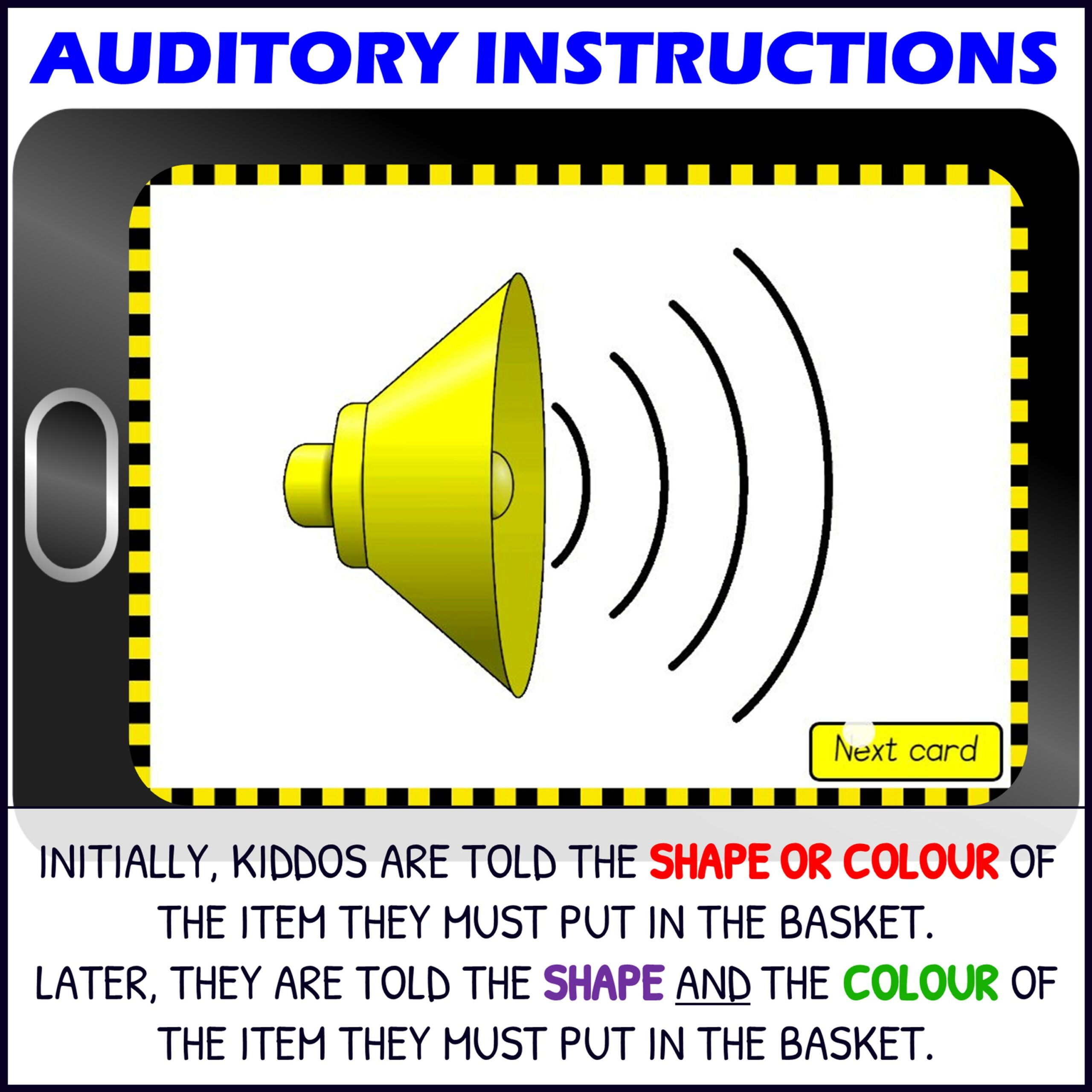 Auditory Memory Activity - Shapes and Colors 1 | Made By Teachers