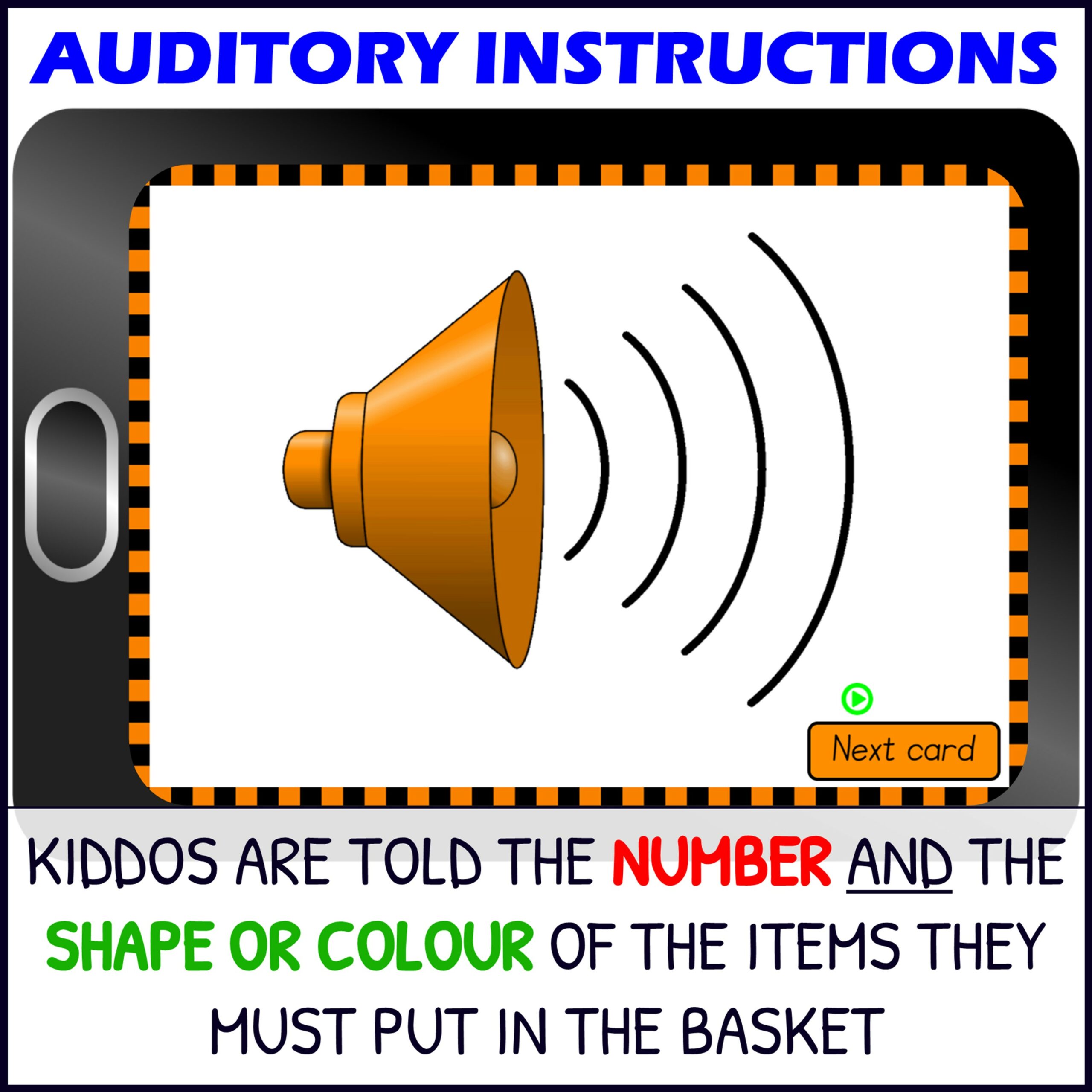 Auditory Memory Activity - Shapes and Colors 2 | Made By Teachers