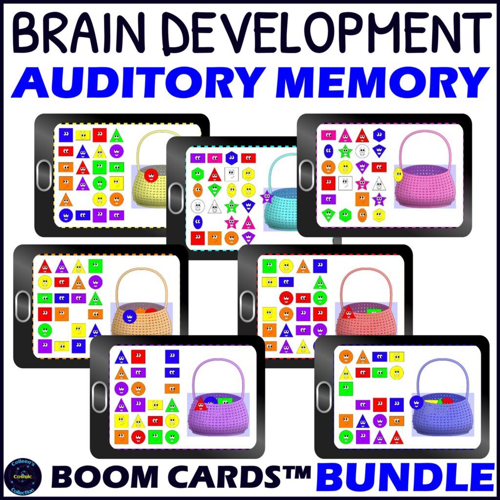 Digital Auditory Memory Activity BUNDLE with Shapes and Colors – Boom ...