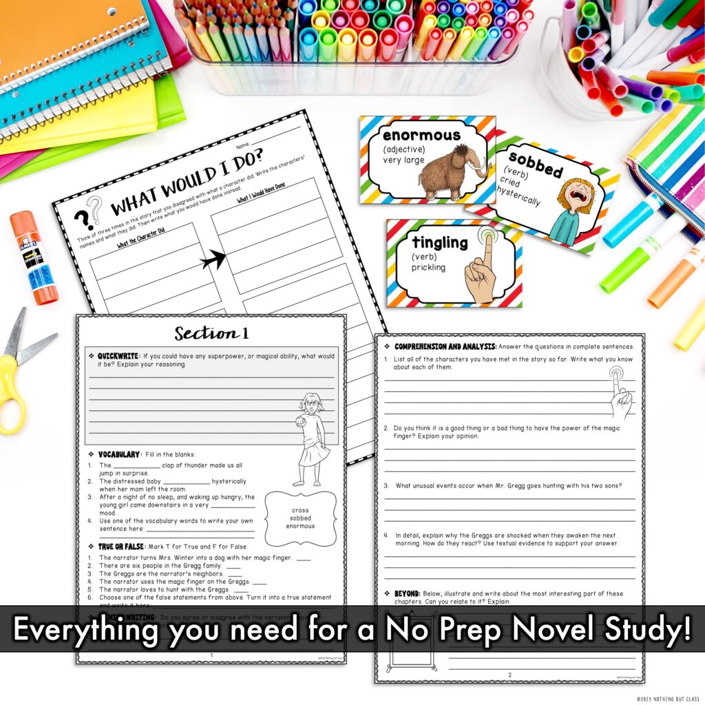 The Magic Finger Novel Study Unit | Made By Teachers