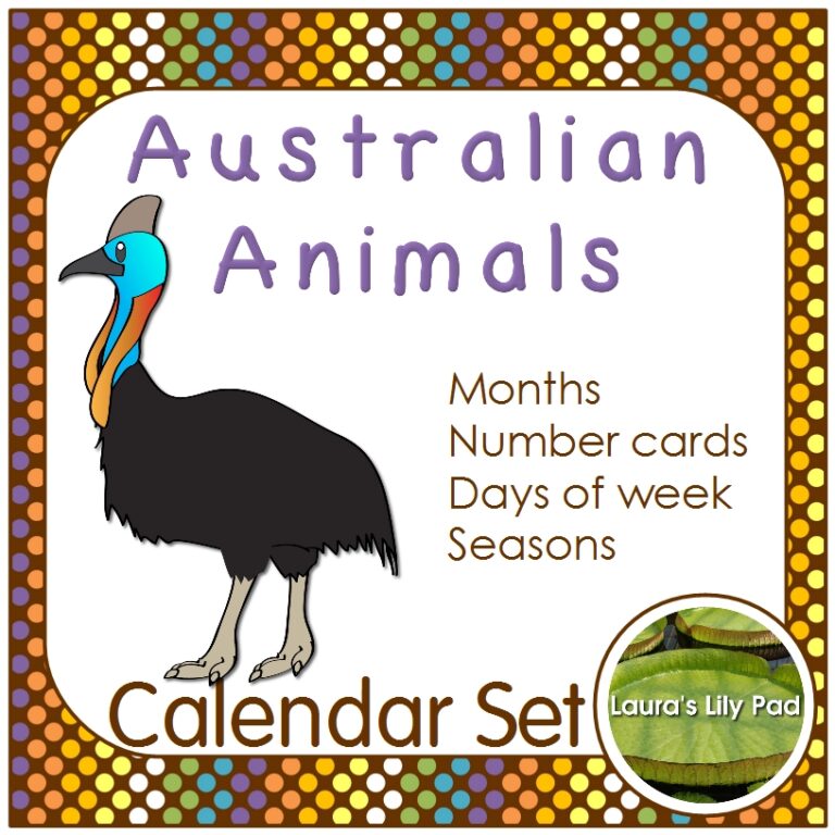 Australian Animals Calendar Set | Made By Teachers