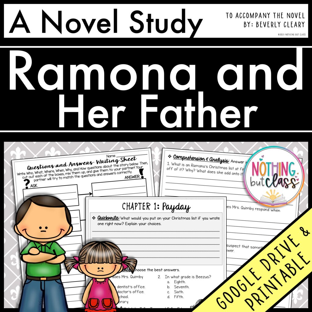 Ramona and Her Father Novel Study Unit | Made By Teachers