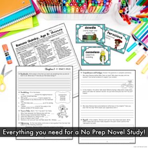 Ramona Quimby, Age 8 Novel Study Unit | Made By Teachers