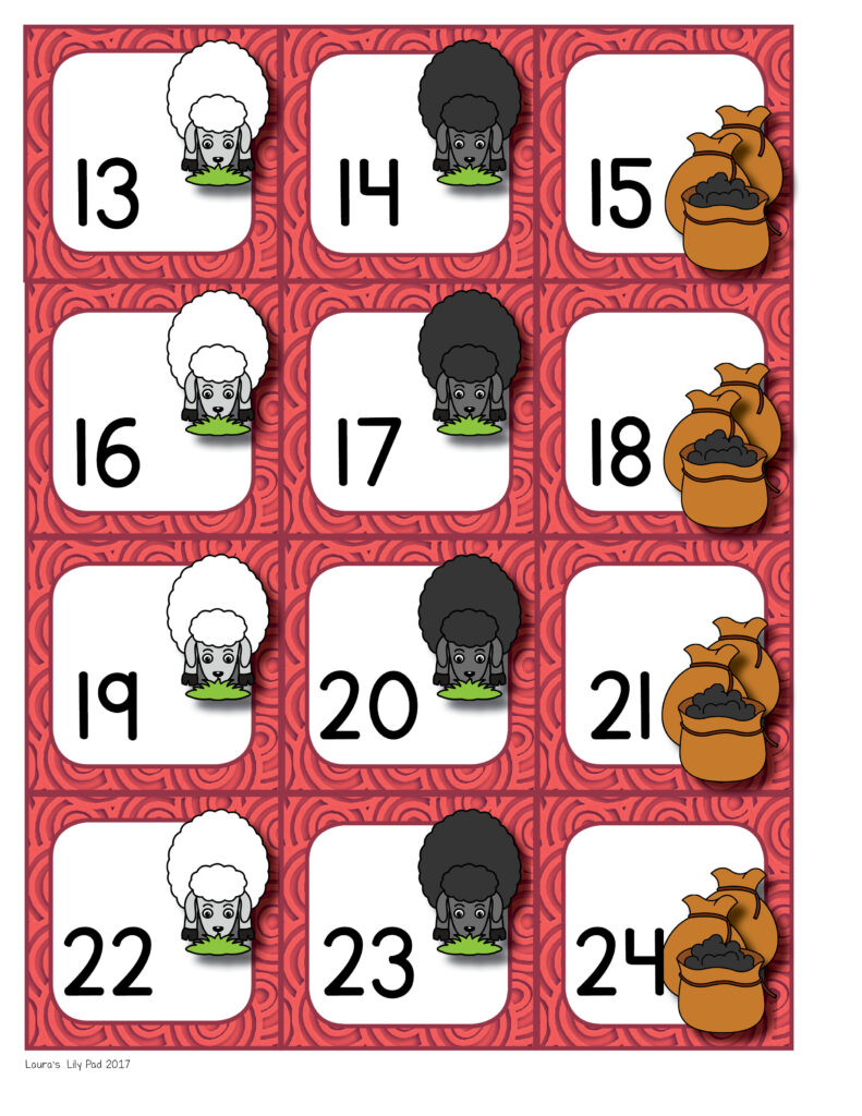 Calendar Number Cards Nursery Rhyme Theme | Made By Teachers