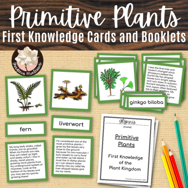 Primitive and Nonvascular Plants Cards Booklet - Montessori Botany ...