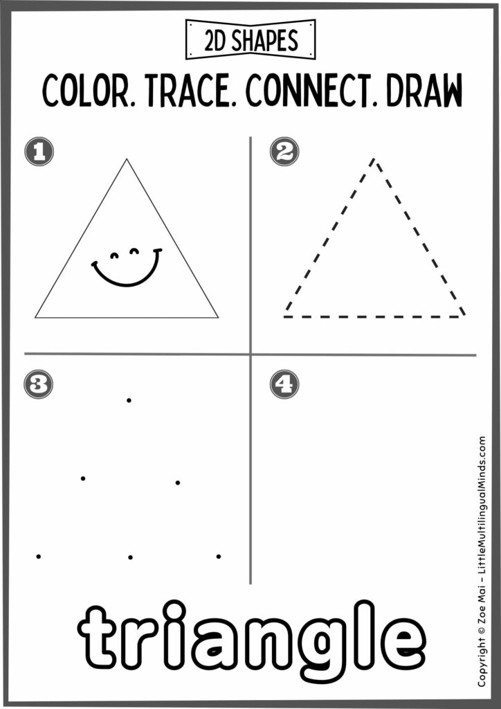 Kindergarten 2D Shapes Worksheet: TRIANGLES - Shape Sort, Shape Hunt ...