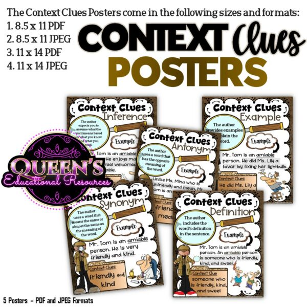 Context Clues Posters, Types of Context Clues Posters | Made By Teachers