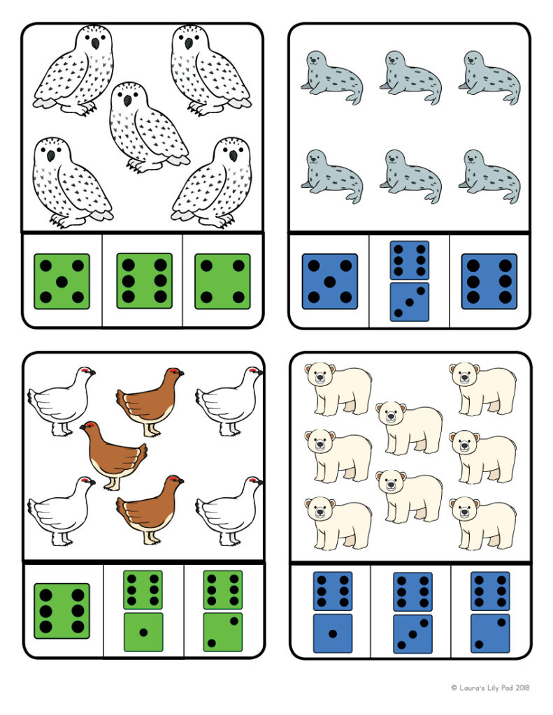 Arctic Count and Clip Cards | Made By Teachers