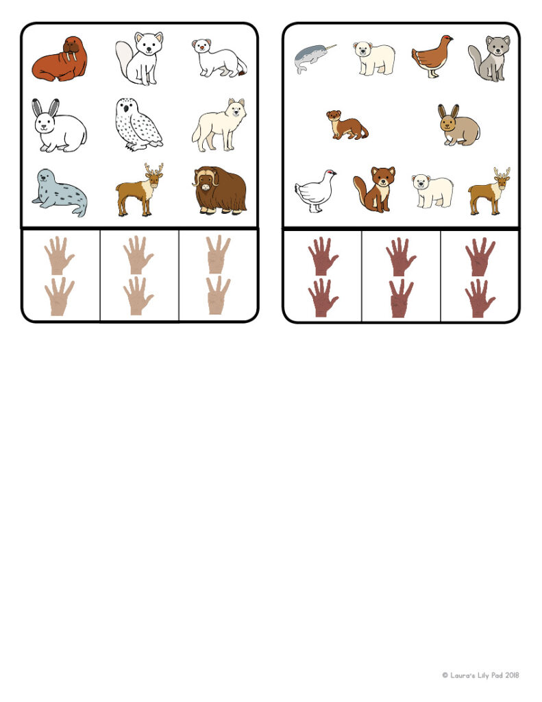 Arctic Count and Clip Cards | Made By Teachers