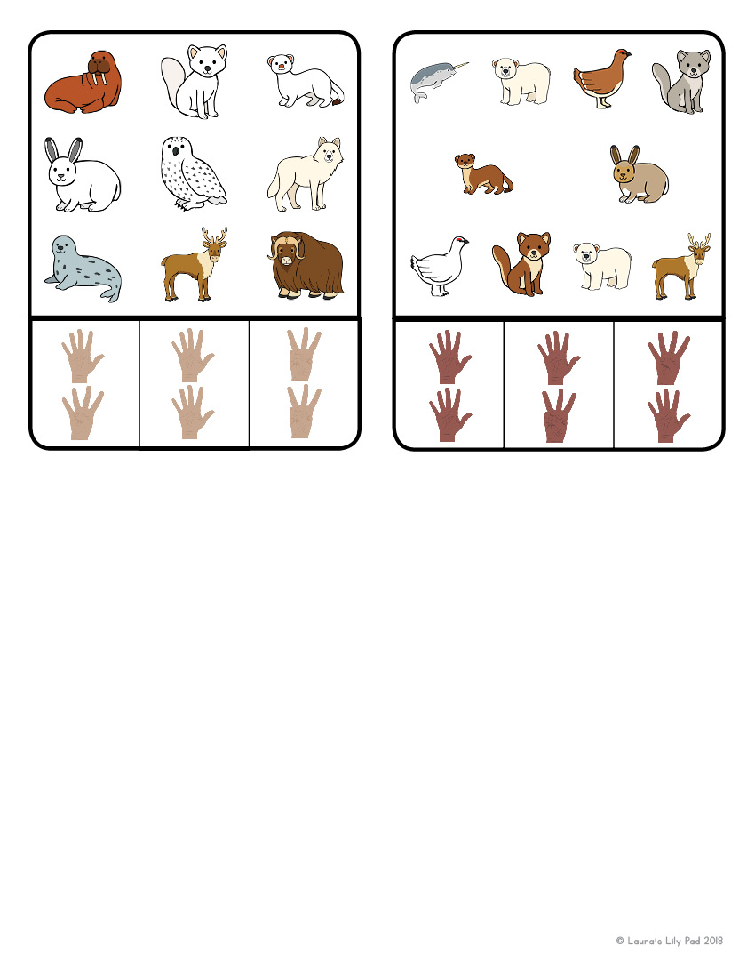 Arctic Count and Clip Cards | Made By Teachers