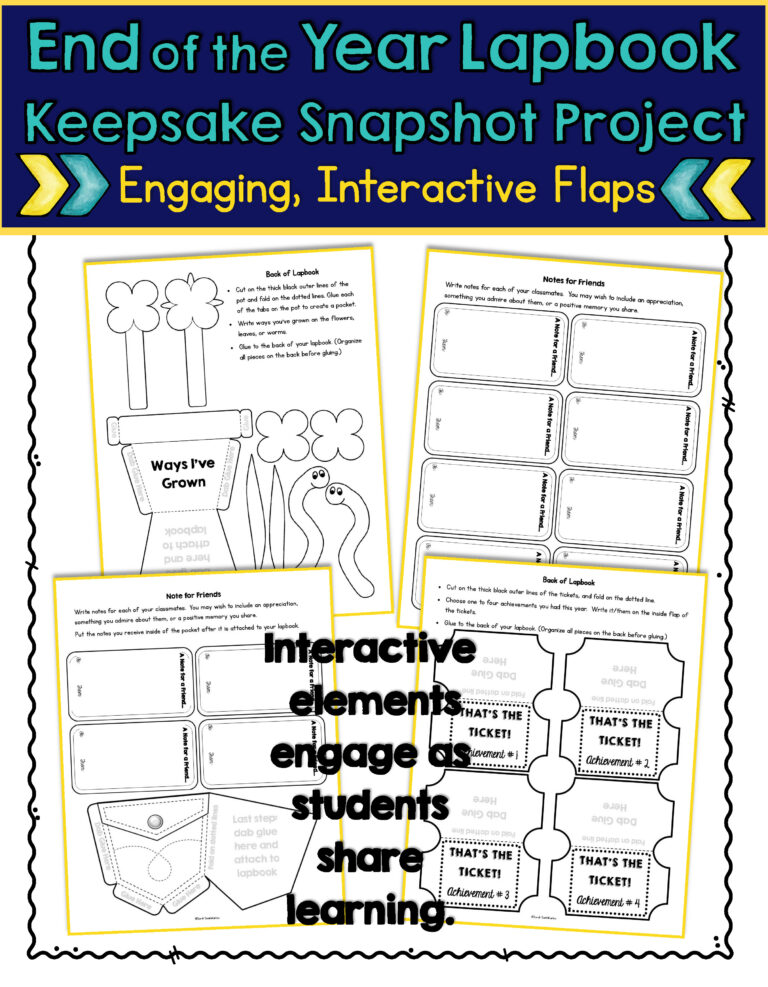 End of the Year Activities Memory Book Lapbook Keepsake | Made By Teachers