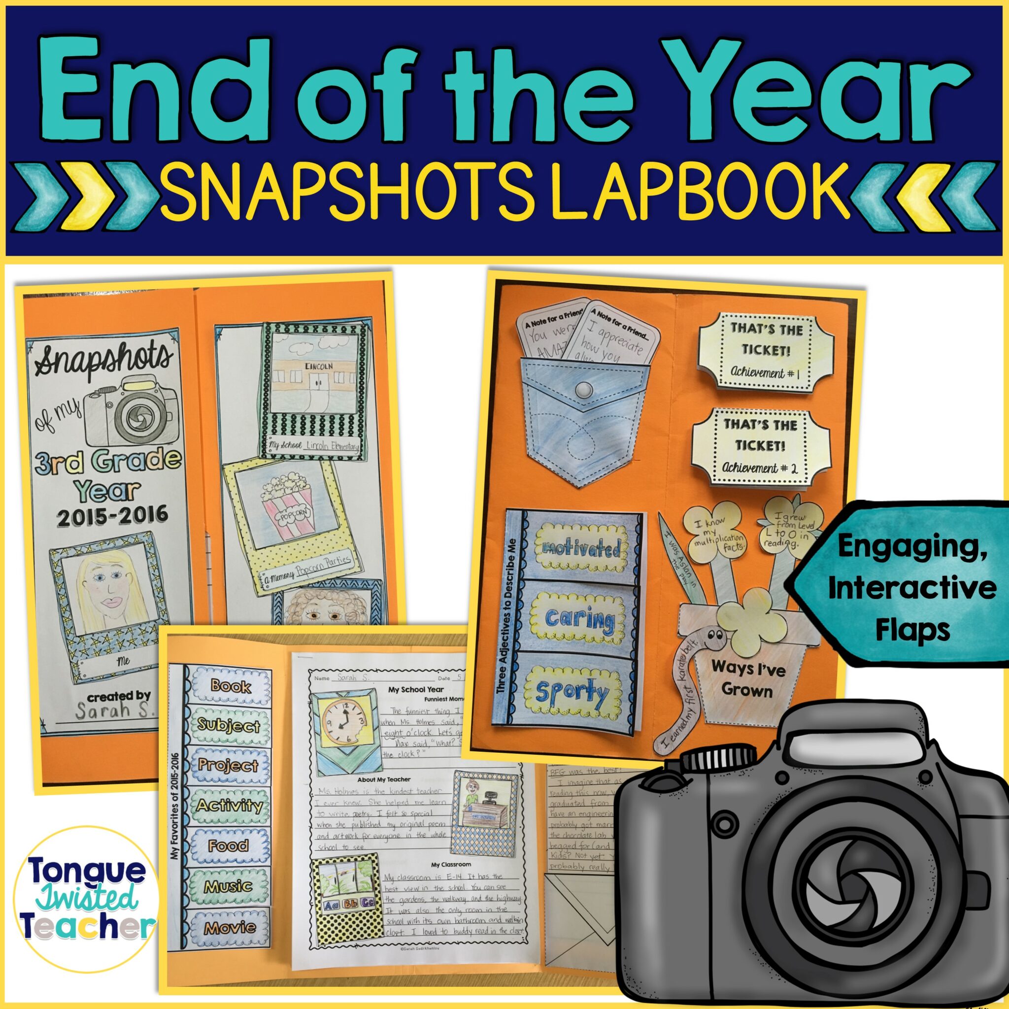 End of the Year Activities Memory Book Lapbook Keepsake | Made By Teachers