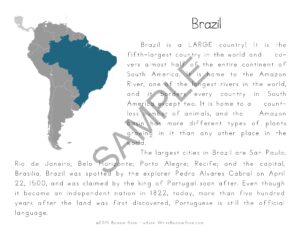 My Book About Brazil with Print Copywork | Made By Teachers
