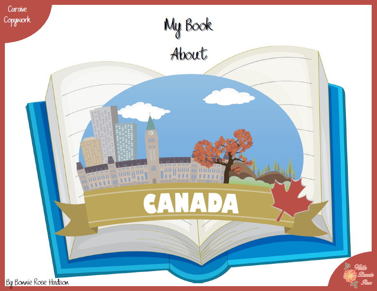 My Book About Canada with Cursive Copywork | Made By Teachers