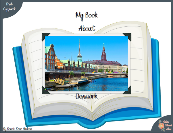 My Book About Denmark with Print Copywork | Made By Teachers