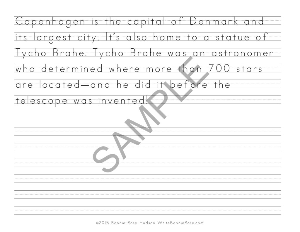 My Book About Denmark with Print Copywork | Made By Teachers