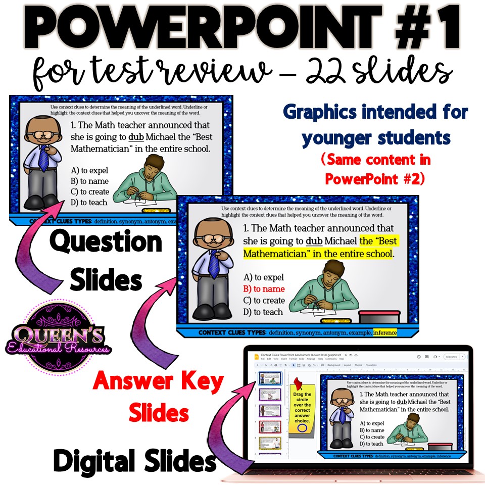 Context Clues Assessment, Context Clues Test, Reading Comprehension ...