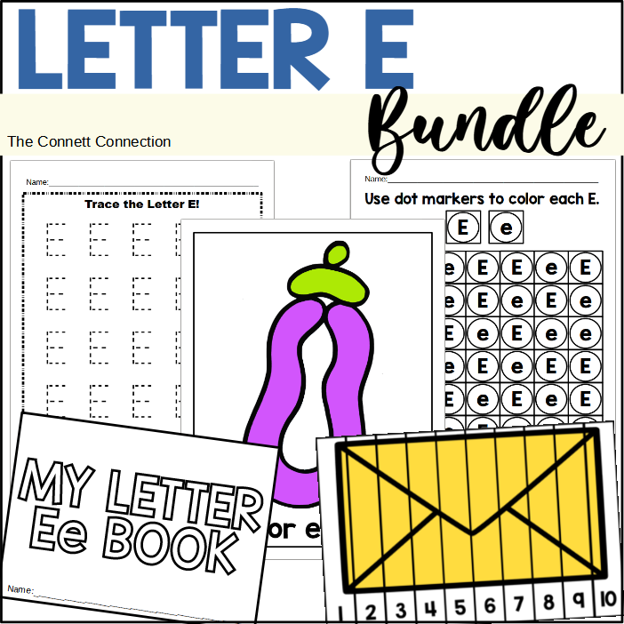 Letter E Worksheets and Hands On Centers Bundle | Made By Teachers