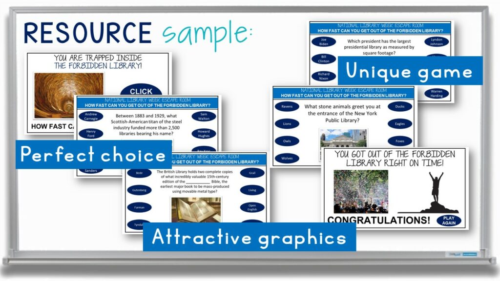 National Library Week 2023 Digital Escape Room - Fact Research Activity ...