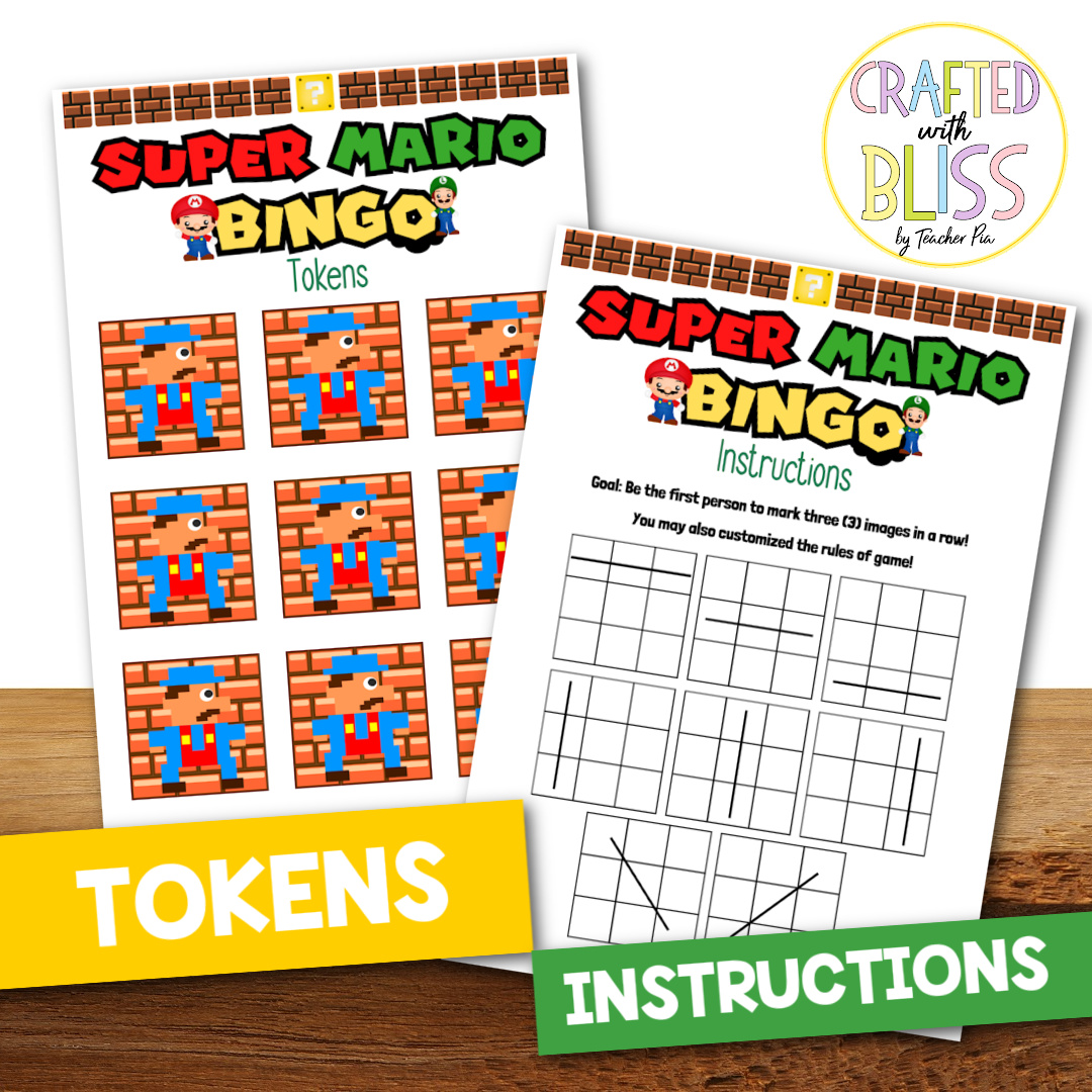 25 Super Mario Bingo Game Printable | Made By Teachers