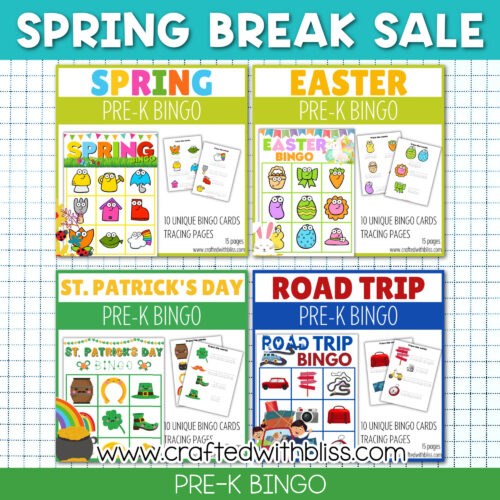 Pre-K Bingo Spring Break FLASH DEAL | Bingo Game | Made By Teachers