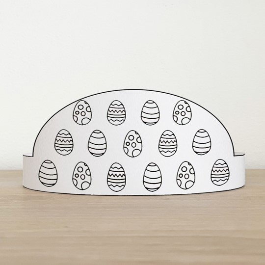 Easter Eggs Paper Crown Headband Printable Easter Craft Coloring ...
