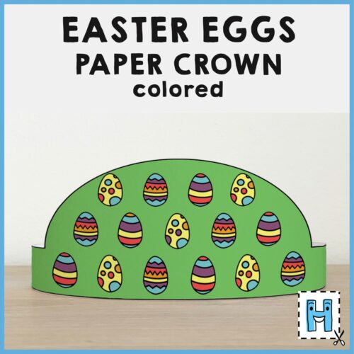 Easter Eggs Paper Crown Headband Printable Easter Craft Coloring ...