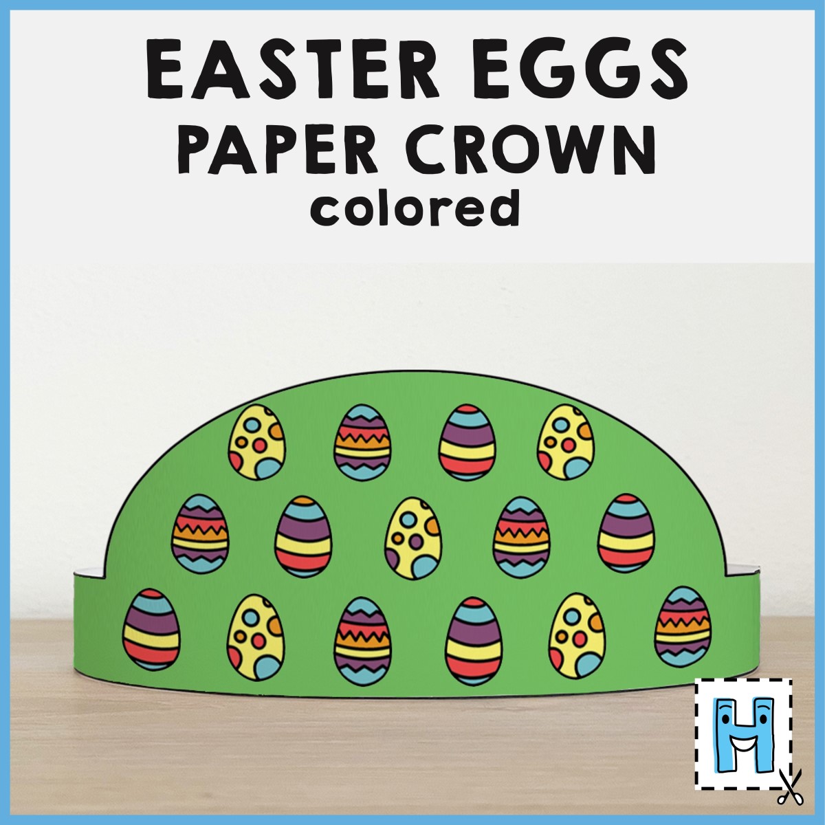 Easter Eggs Paper Crown Headband Printable Easter Craft Activity Spring ...