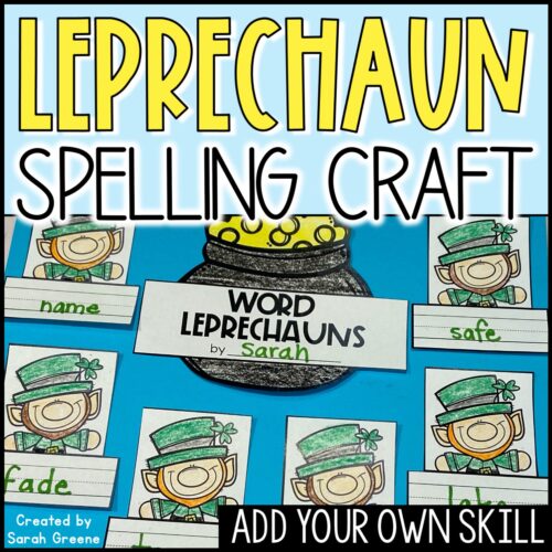 Leprechaun Craft for Spelling or Phonics (editable title included ...