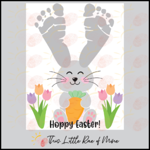 Hoppy Easter - Easter Bunny - Footprint Art - Handprint - Keepsake ...