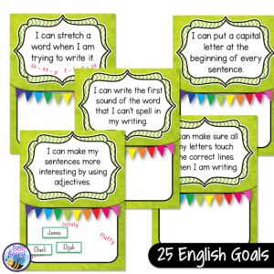 Goal Setting and Self Reflection Editable Posters Booklets Worksheets ...
