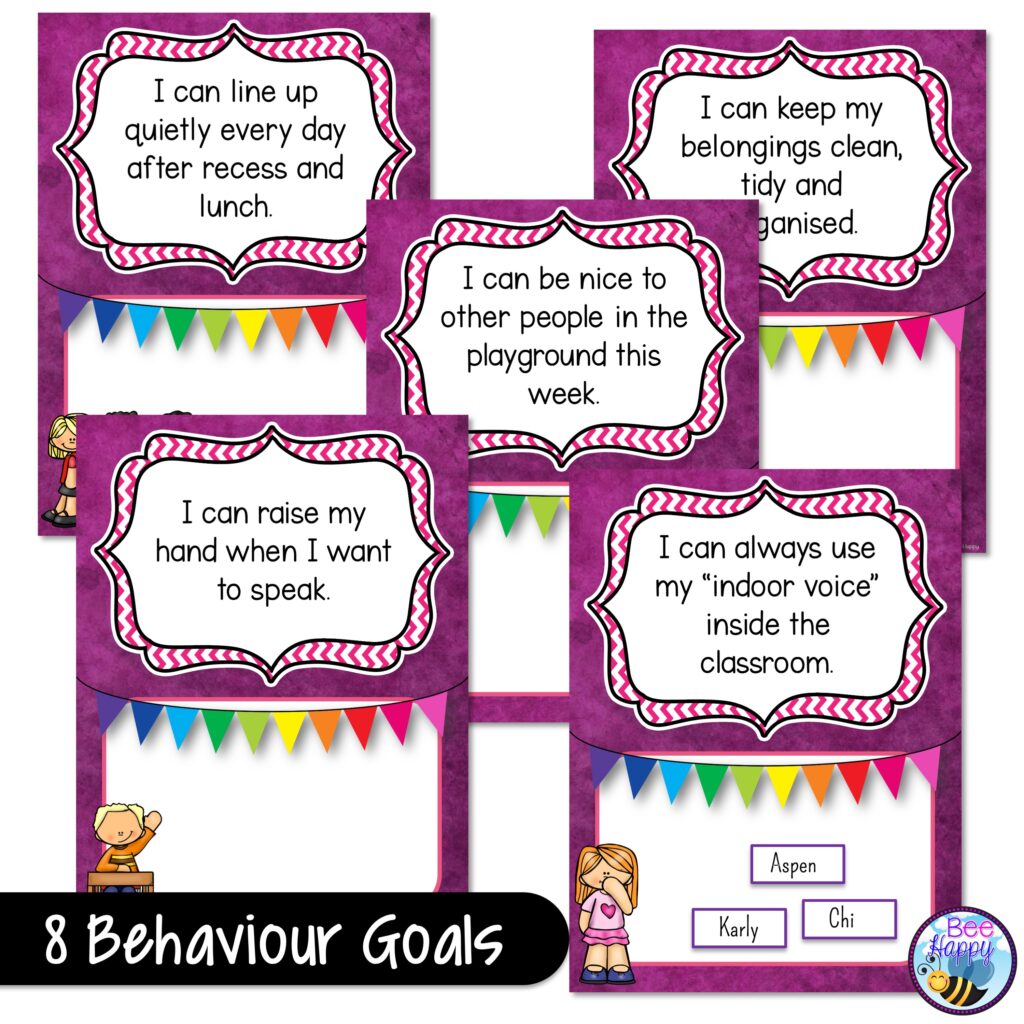 Goal Setting and Self Reflection Editable Posters Booklets Worksheets ...