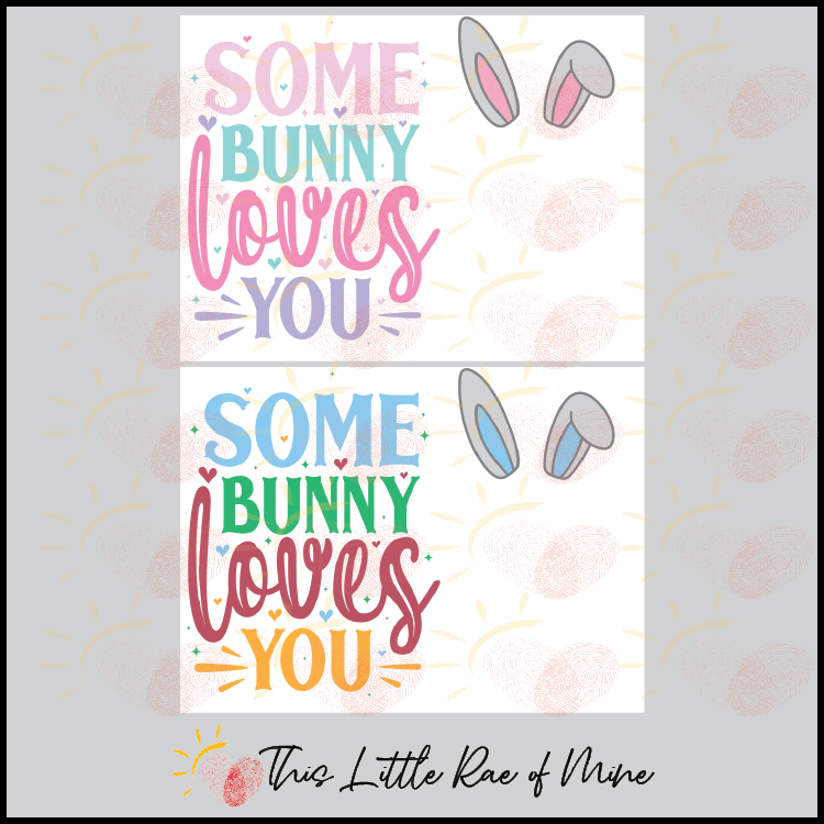 Some Bunny Loves You - Easter - Footprint handprint Art - Keepsake ...