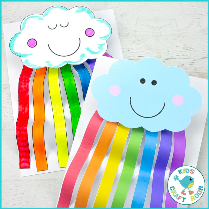 3D Rainbow Cloud Craft | Made By Teachers