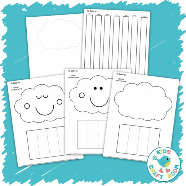 3D Rainbow Cloud Craft | Made By Teachers