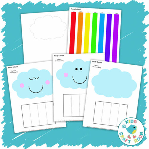 3D Rainbow Cloud Craft | Made By Teachers