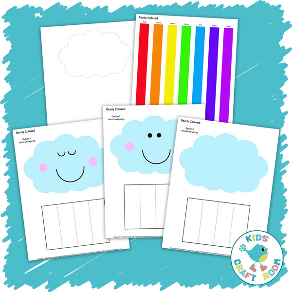 3D Rainbow Cloud Craft | Made By Teachers