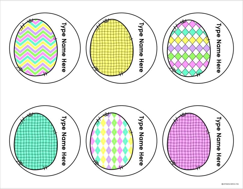 Spring Easter Egg Door Display Bulletin Board Decoration EDITABLE ...