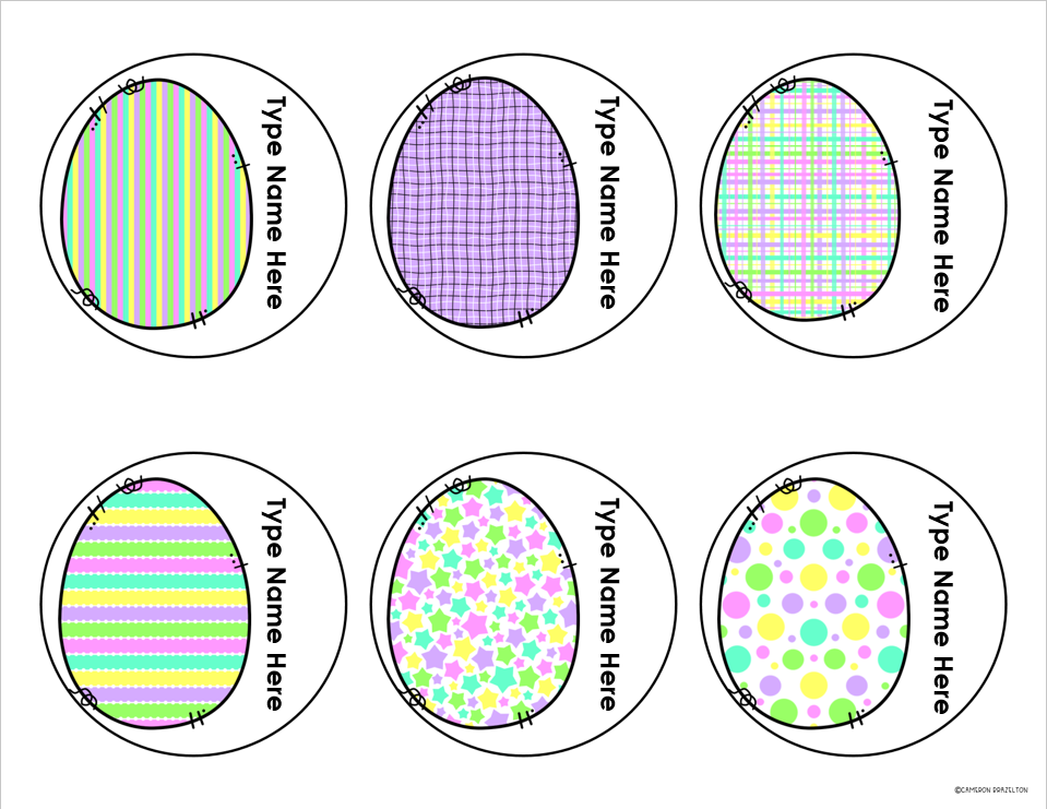 Spring Easter Egg Door Display Bulletin Board Decoration EDITABLE ...