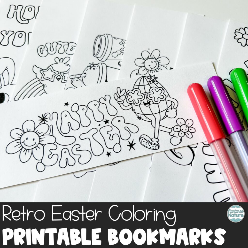 Retro Easter Coloring Sheet Bookmarks | Made By Teachers