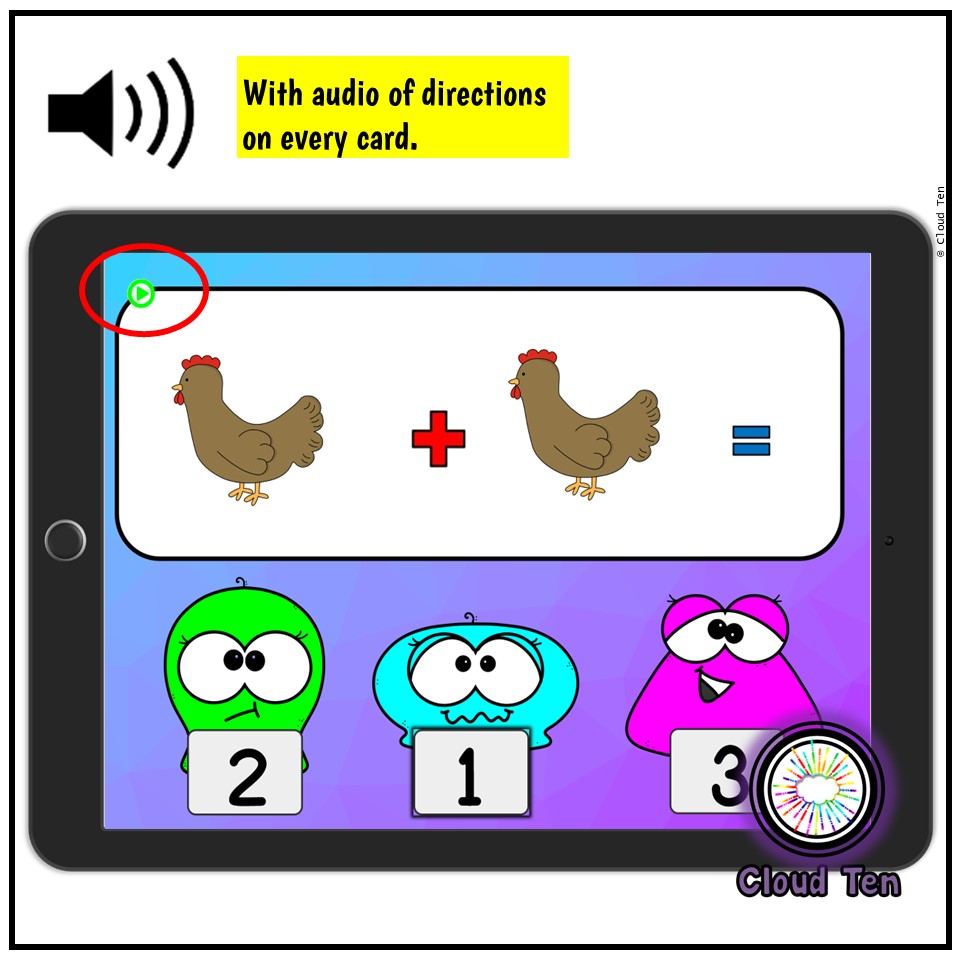 Sums to 10 Boom Cards™ | Digital Task Cards | Made By Teachers