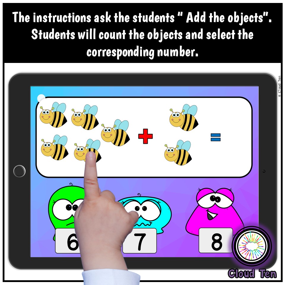 Sums to 10 Boom Cards™ | Digital Task Cards | Made By Teachers