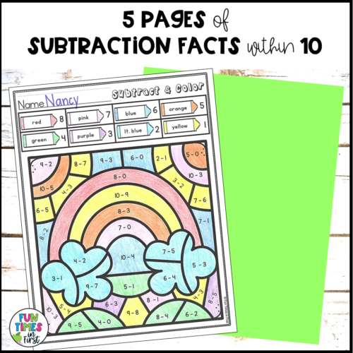Spring Color by Number | Addition Subtraction & Mixed Practice within ...