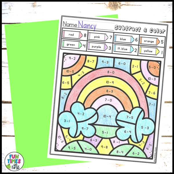 Spring Color by Number | Addition Subtraction & Mixed Practice within ...