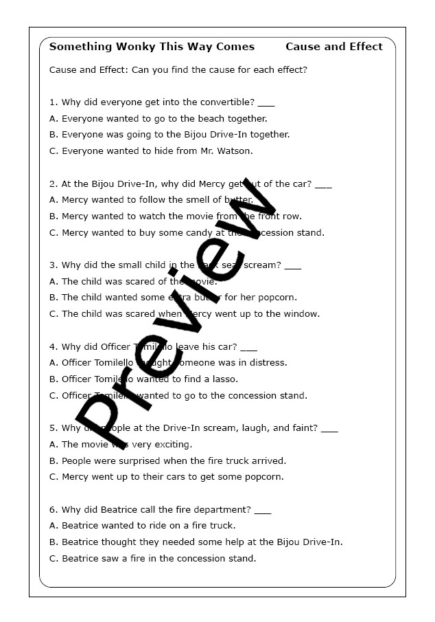 Kate DiCamillo "Mercy Watson Something Wonky This Way Comes" worksheets ...
