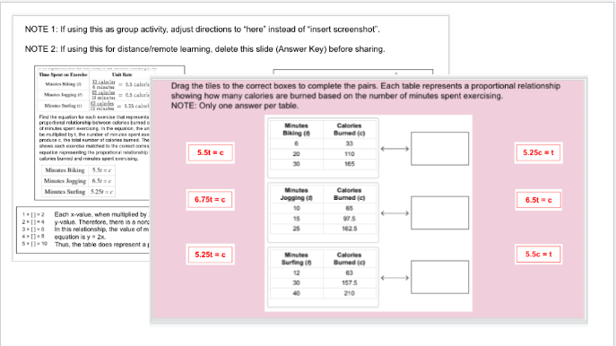 7.A.1.1, 7.A.1.2, 7.A.2.1 Proportional Relationships Activity | Made By ...